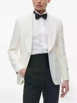 FURSAC Shawl-collar Single-breasted Suit Jacket