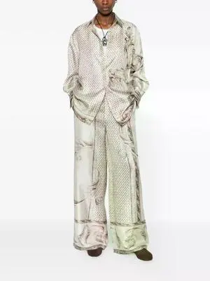 Max Mara Printed Silk Twill Shirt