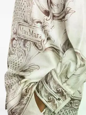Max Mara Printed Silk Twill Shirt