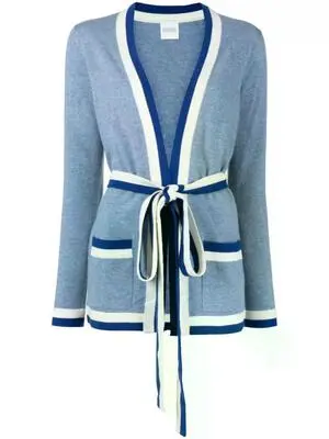 MADELEINE THOMPSON Knitted Belted Cardigan - Blue