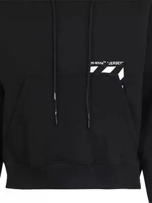 Off-White Diagonal Stripe Pocket Skate Hoodie - Black