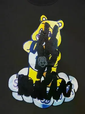 CHITO Bear-print T-shirt - Black