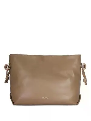 Liu Jo Zip-top Shoulder Bag With Logo Detail - Neutrals