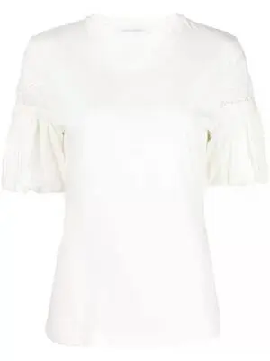 Alberta Ferretti Puff Sleeve T-shirt - White
