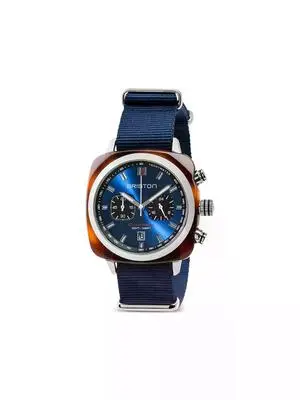 BRISTON Clubmaster Sport 42mm Chronograph Watch - Blue