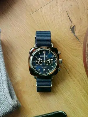 BRISTON Clubmaster Sport 42mm Chronograph Watch - Blue