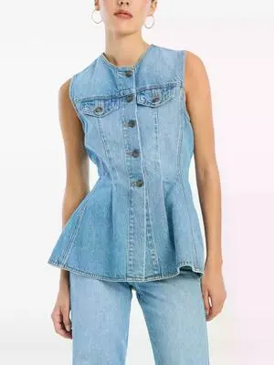 ROTATE BY BIRGER CHRISTENSEN Sleeveless Denim Top