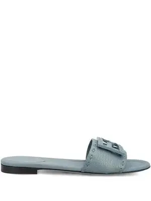 Fendi Logo-detail Flat Sandals - Blue
