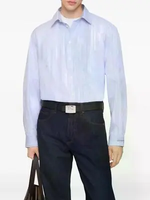 Burberry Striped Logo-embroidered Shirt