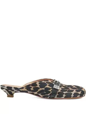 Ganni Mid Heel Mules Clogs For Women