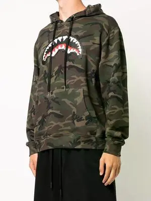 MOSTLY HEARD RARELY SEEN 8-BIT Camouflage Shark Hoodie - Green