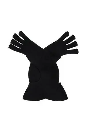 Issey Miyake Ribbed Knit Fingerless Gloves