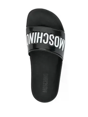 Moschino Debossed Logo Slides