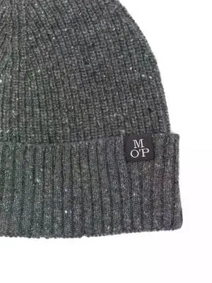 Marc O'polo Ribbed Beanie With Logo Patch