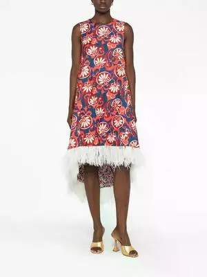 La DoubleJ La Scala' Feather-trim Dress