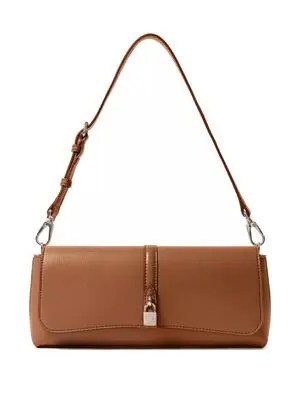 Stella McCartney Ryder Shoulder Bag With Padlock Detail - Brown