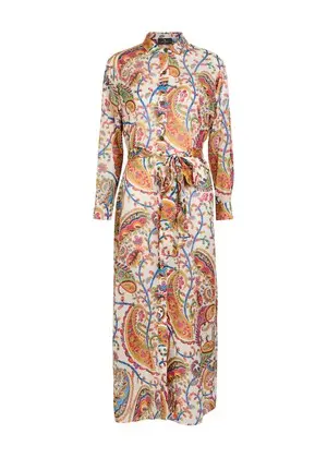Etro Paisley Print Cotton Midi Shirt Dress - Multicoloured 1