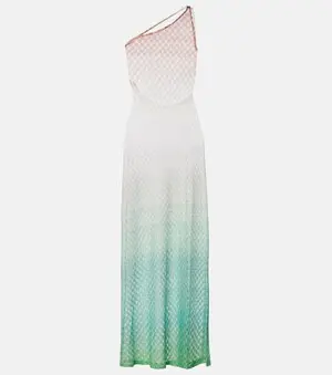 Missoni Open-knit One-shoulder Beach Cover-up - Multicoloured
