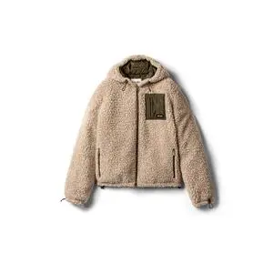 Miu Miu Oversized Teddy Down Jacket With Technical Pong - Lime/forest
