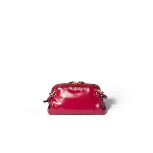 Miu Miu Caprice Leather Clutch - Ruby Red