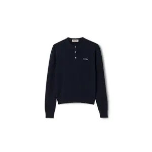 Miu Miu Cashmere Crew Neck Sweater With Button Detailing
