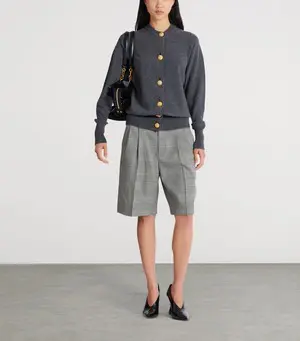 Balmain Cashmere-virgin Wool Cardigan - Grey