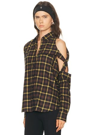 Coperni Cutout Plaid Shirt