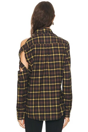 Coperni Cutout Plaid Shirt