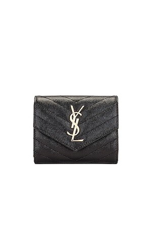 Saint Laurent Monogramme Compact Wallet - Nero