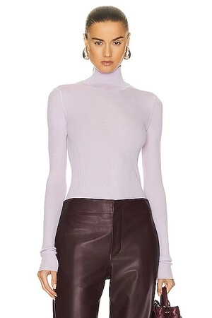 Bottega Veneta Wool Rib Knit Turtleneck Sweater