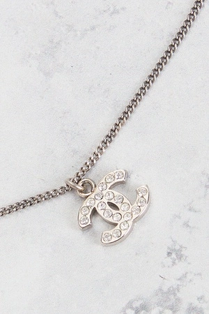 Chanel Cc Rhinestone Necklace