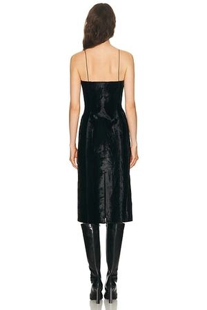 Helmut Lang Faux Fur Midi Dress