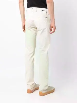 TRAMAROSSA Embroidered-logo Slim-fit Jeans - Neutrals