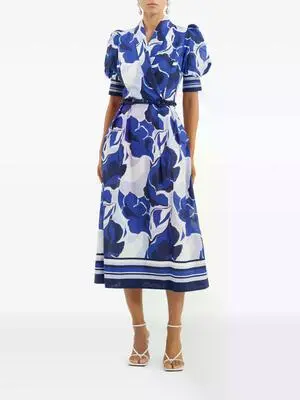 Rebecca Vallance Paros Short-sleeve Midi Dress - Blue