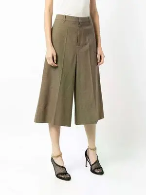Celine 2019 Check-print Wool Culottes