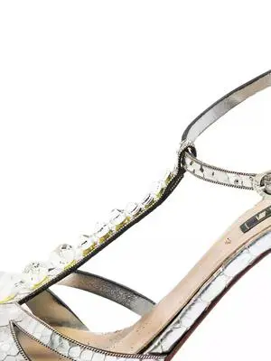 LE SILLA 100mm Metallic-effect Stiletto Sandals