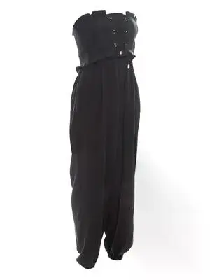 TEMPERLEY LONDON Silk Lace-up Jumpsuit - Black