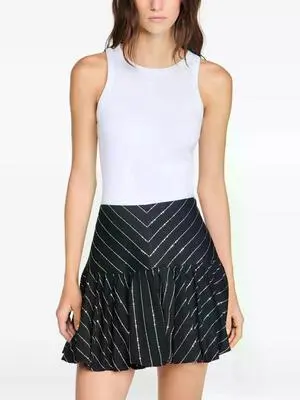 Sandro Striped Sequin-embellished Mini Skirt