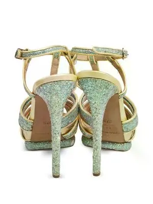 NICHOLAS KIRKWOOD Glitter Platform Sandals - Blue