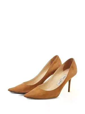 JIMMY CHOO Suede Pointed Toe High Heel Pumps
