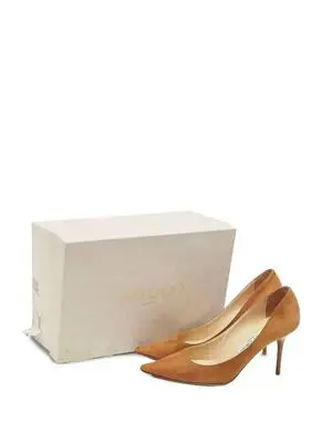 JIMMY CHOO Suede Pointed Toe High Heel Pumps
