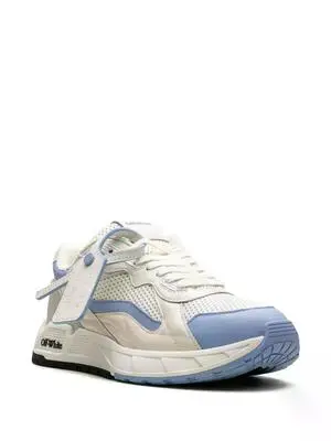 Off-White Calf Leather & Mesh Panel Sneakers - Neutrals