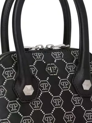 Philipp Plein Majestic Monogram Rhinestone Handle Bag