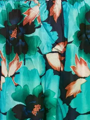 Kenzo Floral-print Silk Midi Skirt