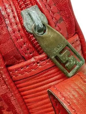 Fendi Ff Pattern Leather Crossbody Bag