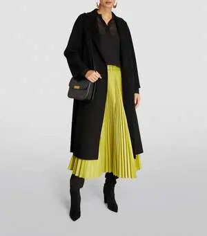 Max Mara Wool Trench Coat - Black