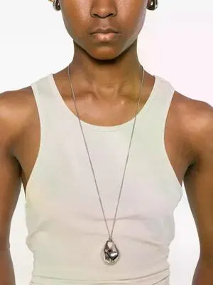 ENTIRE STUDIOS Sleeveless Round Neck Tank Top - Neutrals