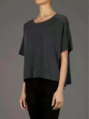 Raquel Allegra Cropped Top With Lace Panel