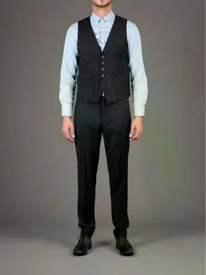 Neil Barrett Black Pin Striped Tailored Trousers