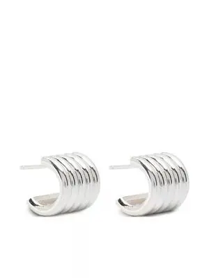 DEHANCHE Small Hollyhock Earrings - Silver